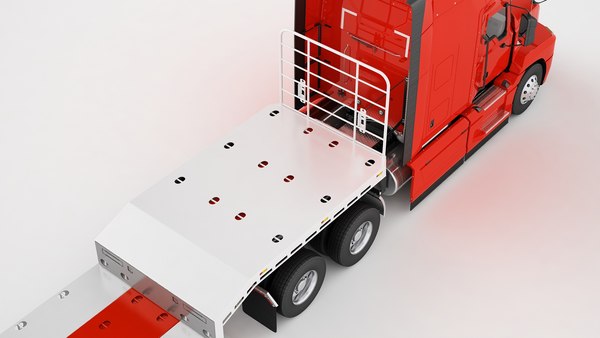 3D Semi Truck Generic Drake Trailer 01 - TurboSquid 1825147