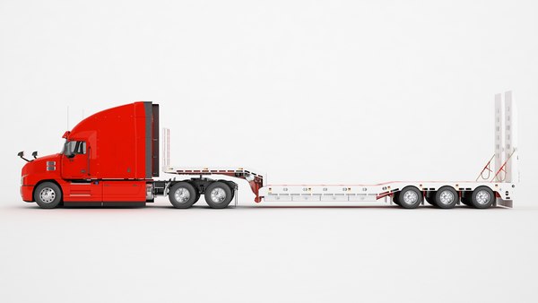 3D Semi Truck Generic Drake Trailer 01 - TurboSquid 1825147