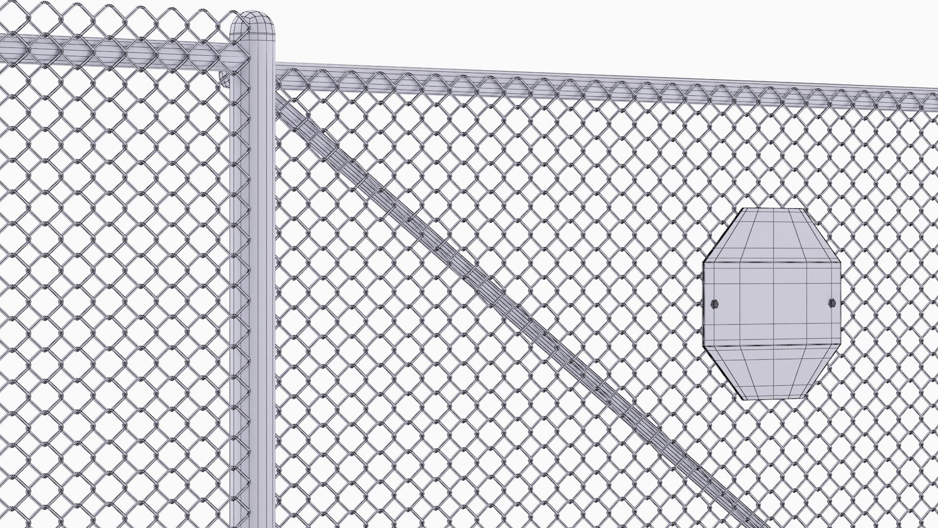 Seamless Metal Fence 07 3D Model - TurboSquid 2044368