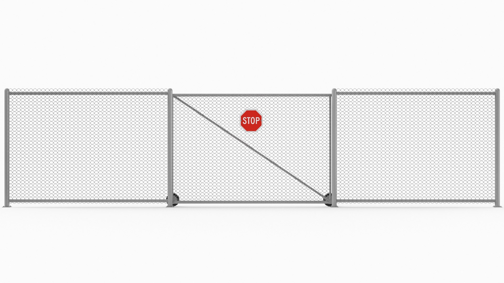 Seamless Metal Fence 07 3D Model - TurboSquid 2044368