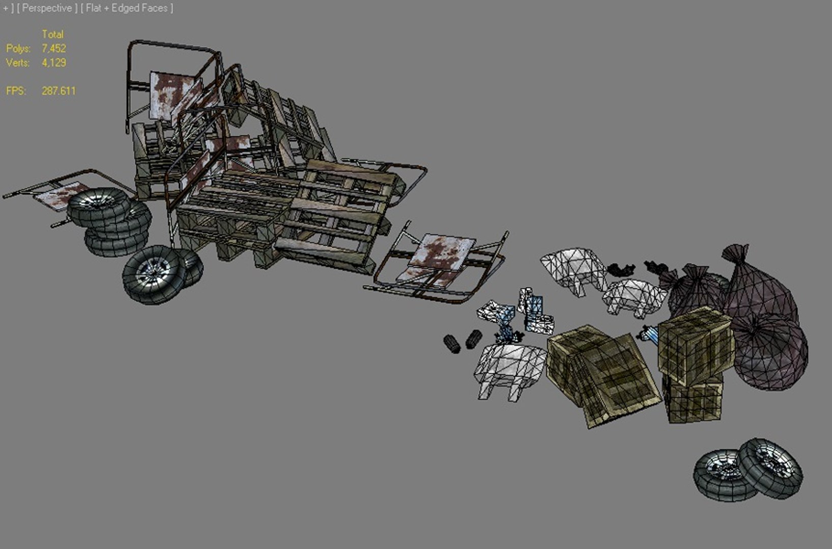 3d Model Garbage Urban