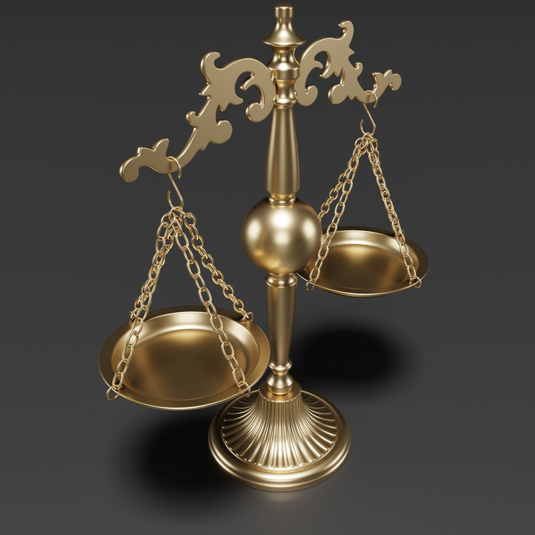 Scale Of Justice 3D Model - TurboSquid 2078233