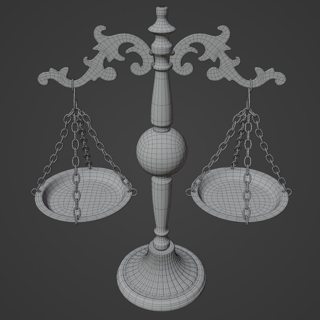 Scale Of Justice 3D Model - TurboSquid 2078233