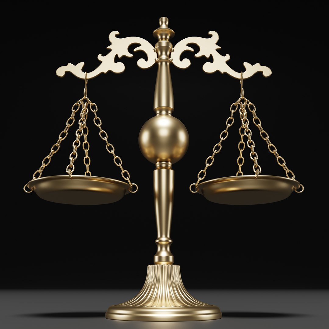 Scale Of Justice 3D Model - TurboSquid 2078233
