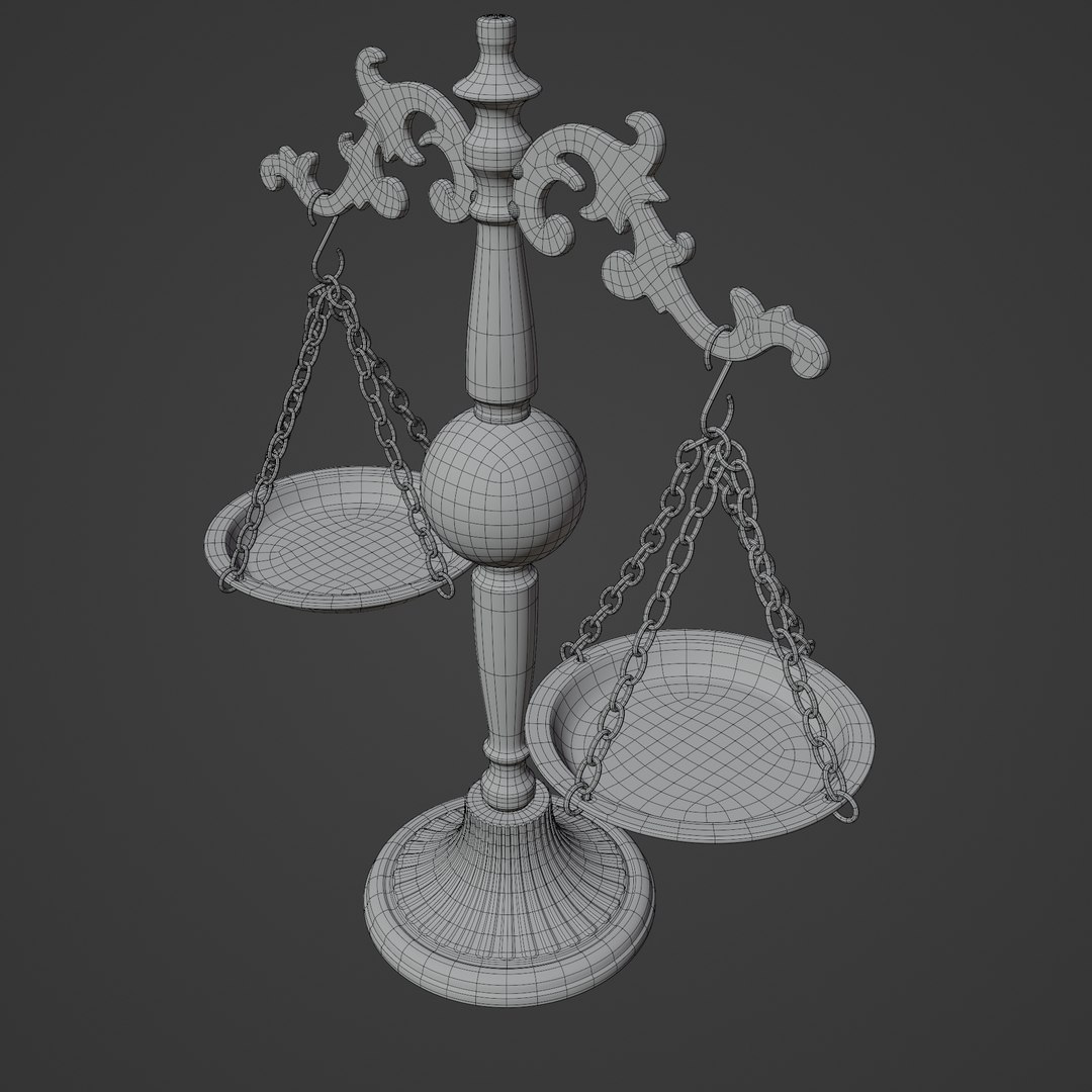 Scale Of Justice 3D Model - TurboSquid 2078233