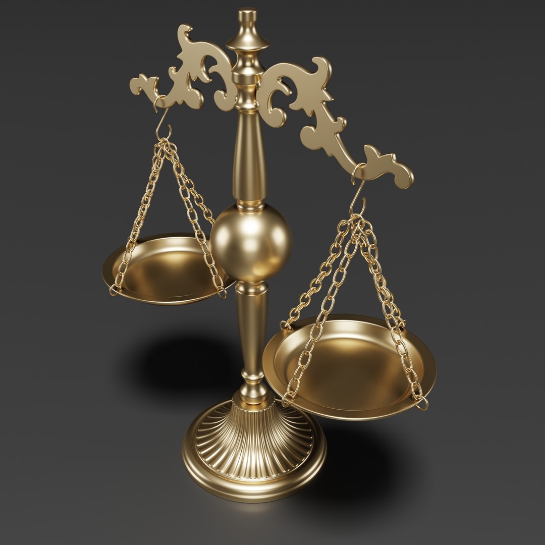 Scale Of Justice 3D Model - TurboSquid 2078233