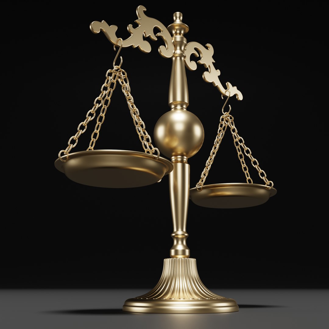 Scale Of Justice 3D Model - TurboSquid 2078233