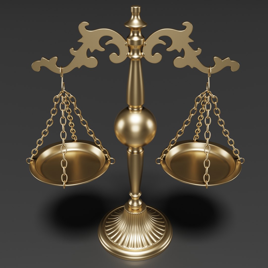 Scale Of Justice 3D Model - TurboSquid 2078233