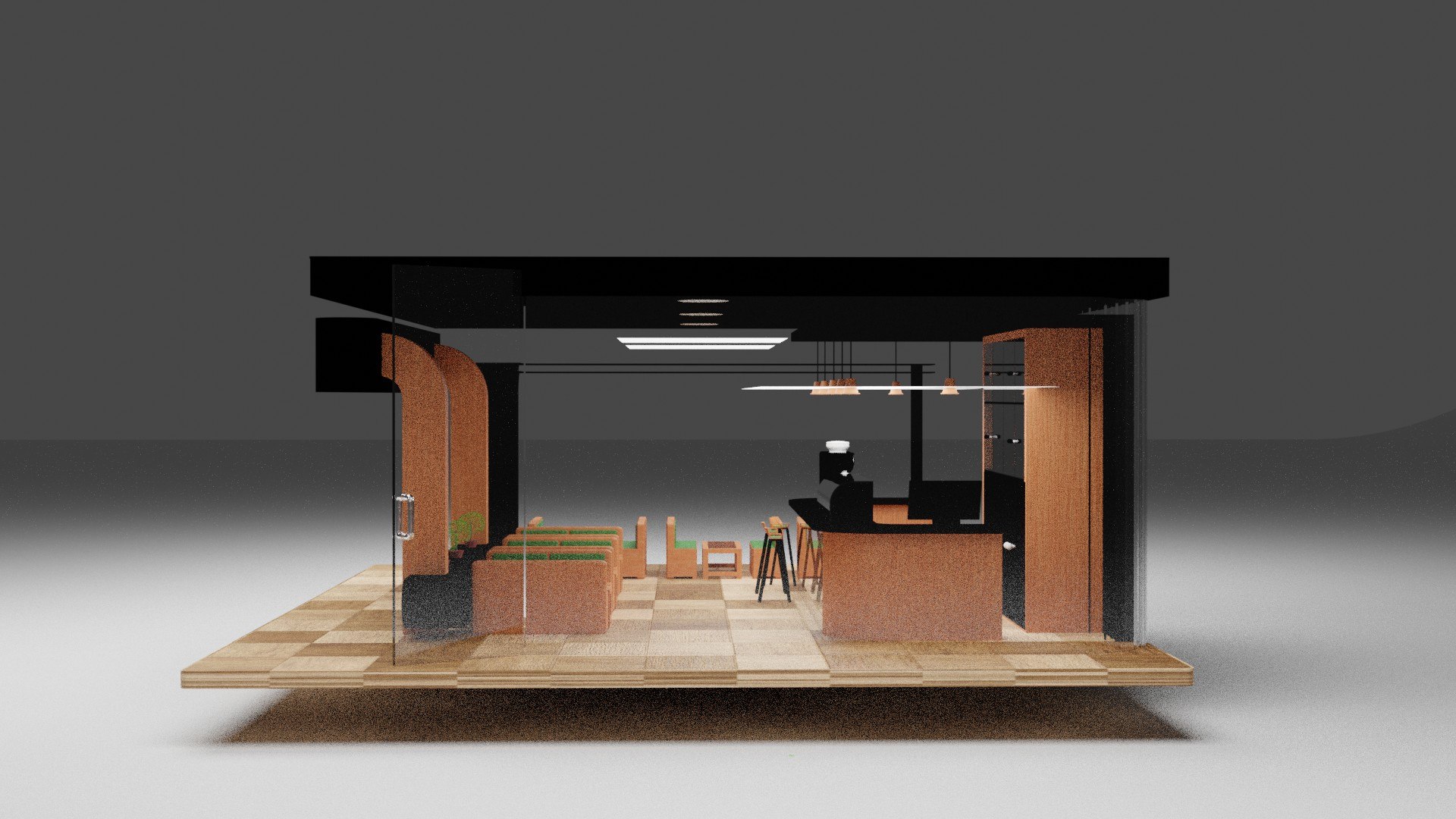 3D Low Poly Cafe Terrace Model - TurboSquid 1973544