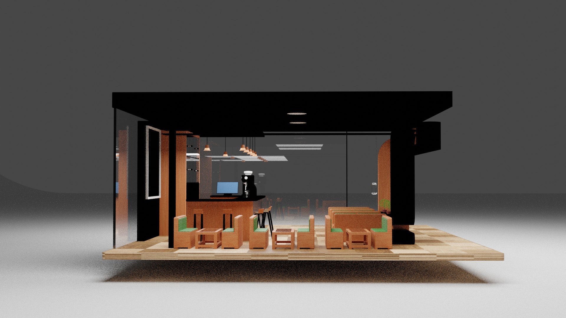 3D Low Poly Cafe Terrace Model - TurboSquid 1973544