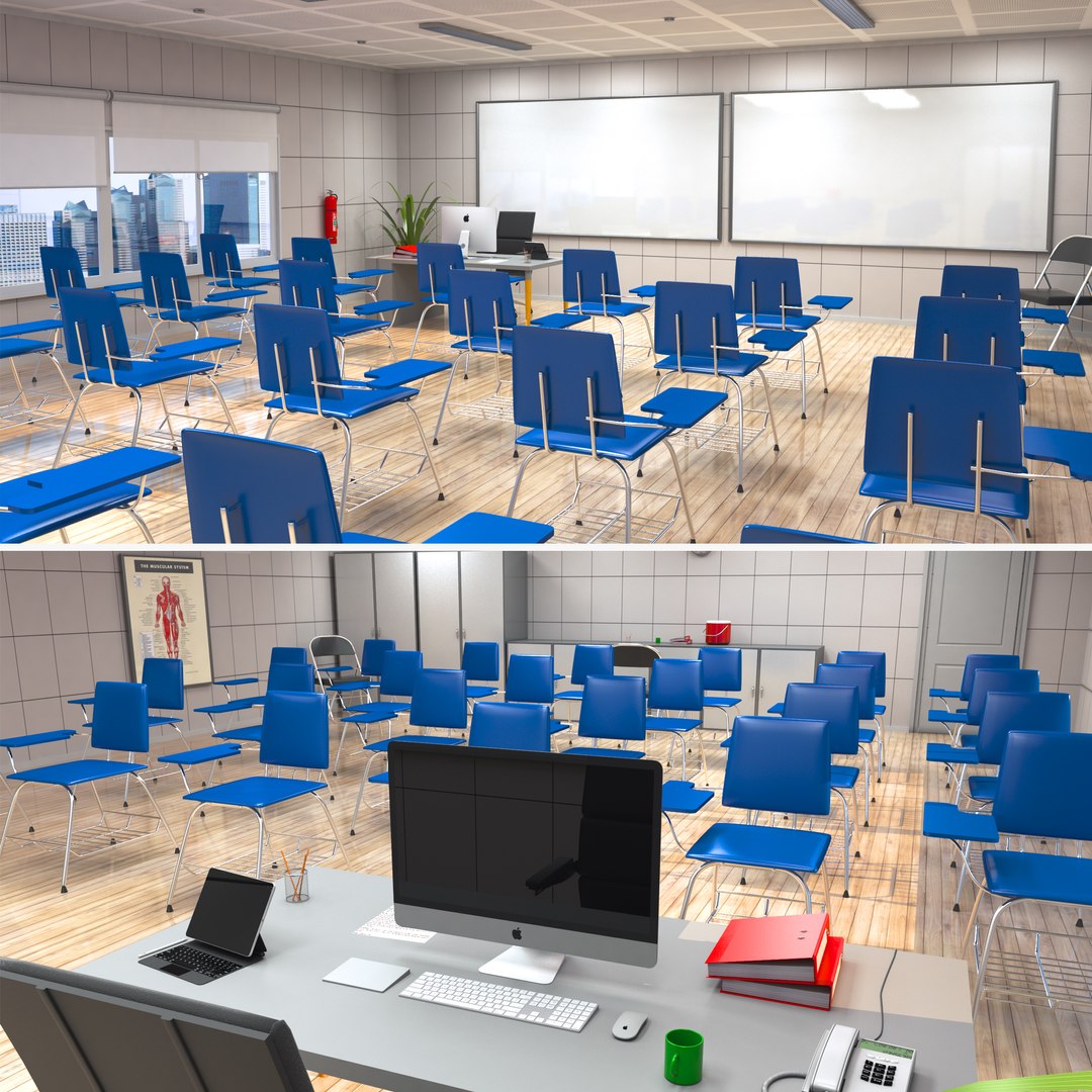 3D Classroom - TurboSquid 1840862