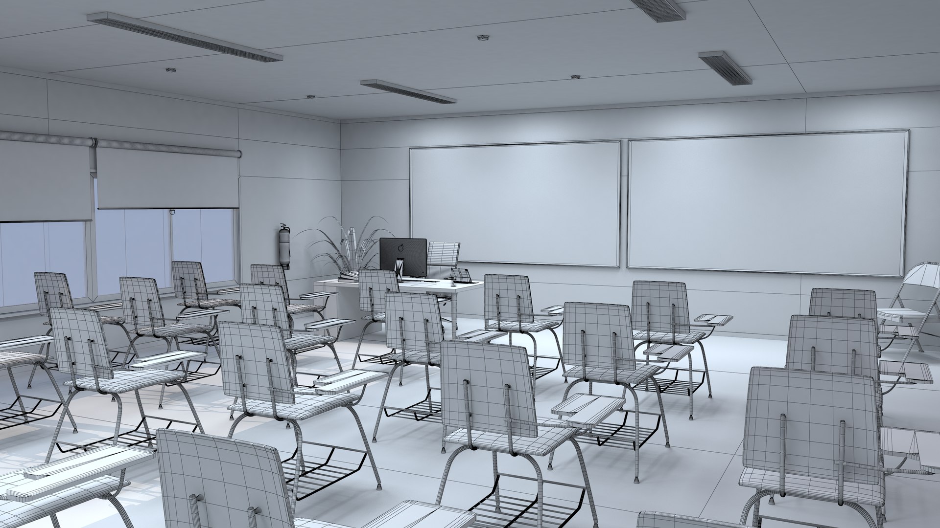 3D Classroom - TurboSquid 1840862