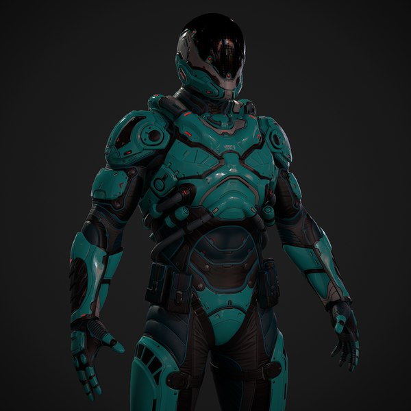 Futuristic soldier 3D model - TurboSquid 1429255