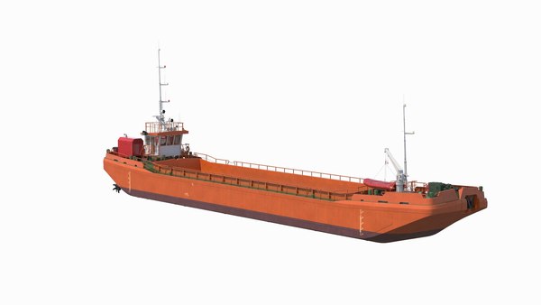 Modello 3D Chiatta industriale vuota Stato arancione - TurboSquid 2411028