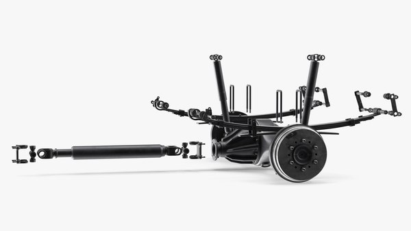 modelo 3d Vista despiezada de la suspensión de ballesta de la Toyota ...