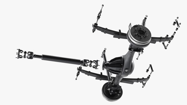 modelo 3d Vista despiezada de la suspensión de ballesta de la Toyota ...
