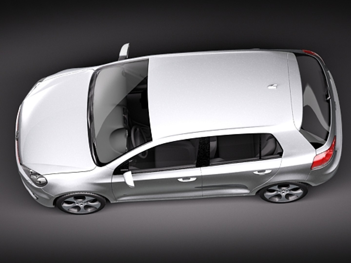 volkswagen golf gti 6 3d model