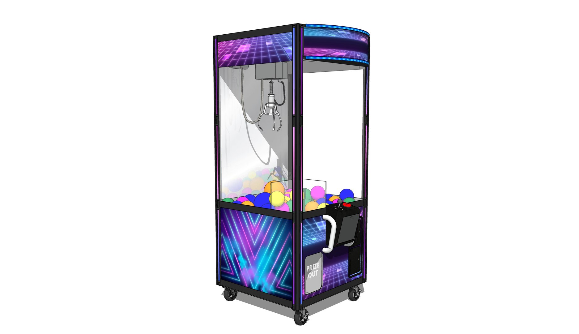 3D Claw Machine Crane Game With Lights Model - TurboSquid 2118979