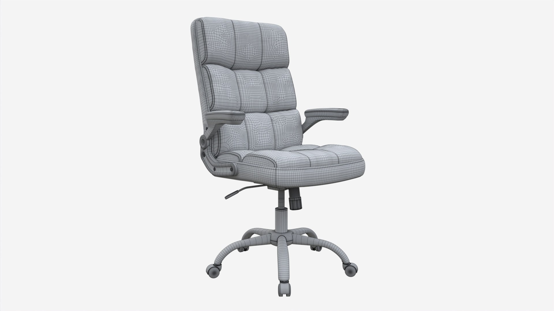 3D Office Chair With Armrests And Wheels 03 Model - TurboSquid 1969362
