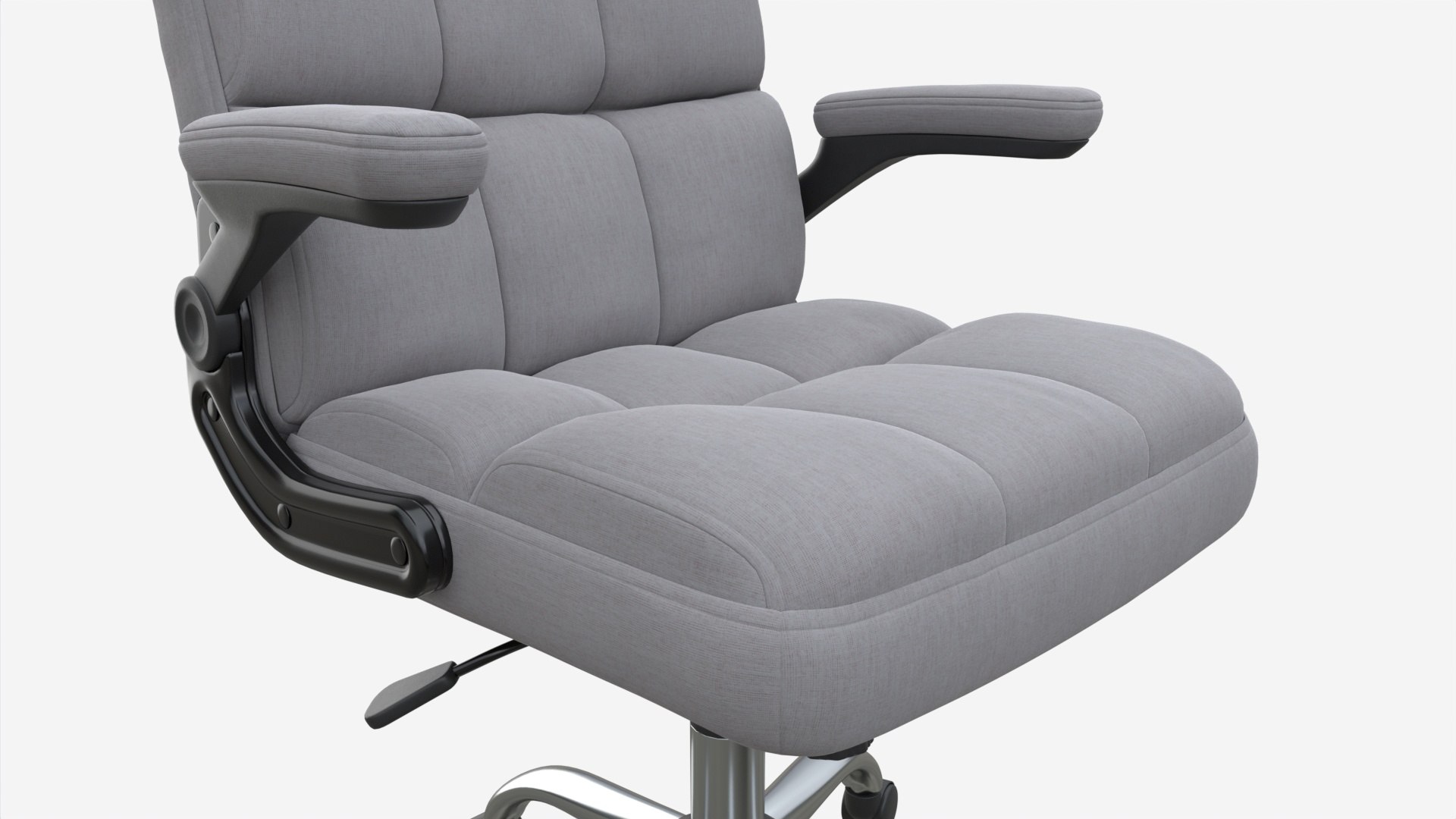 3D Office Chair With Armrests And Wheels 03 Model - TurboSquid 1969362