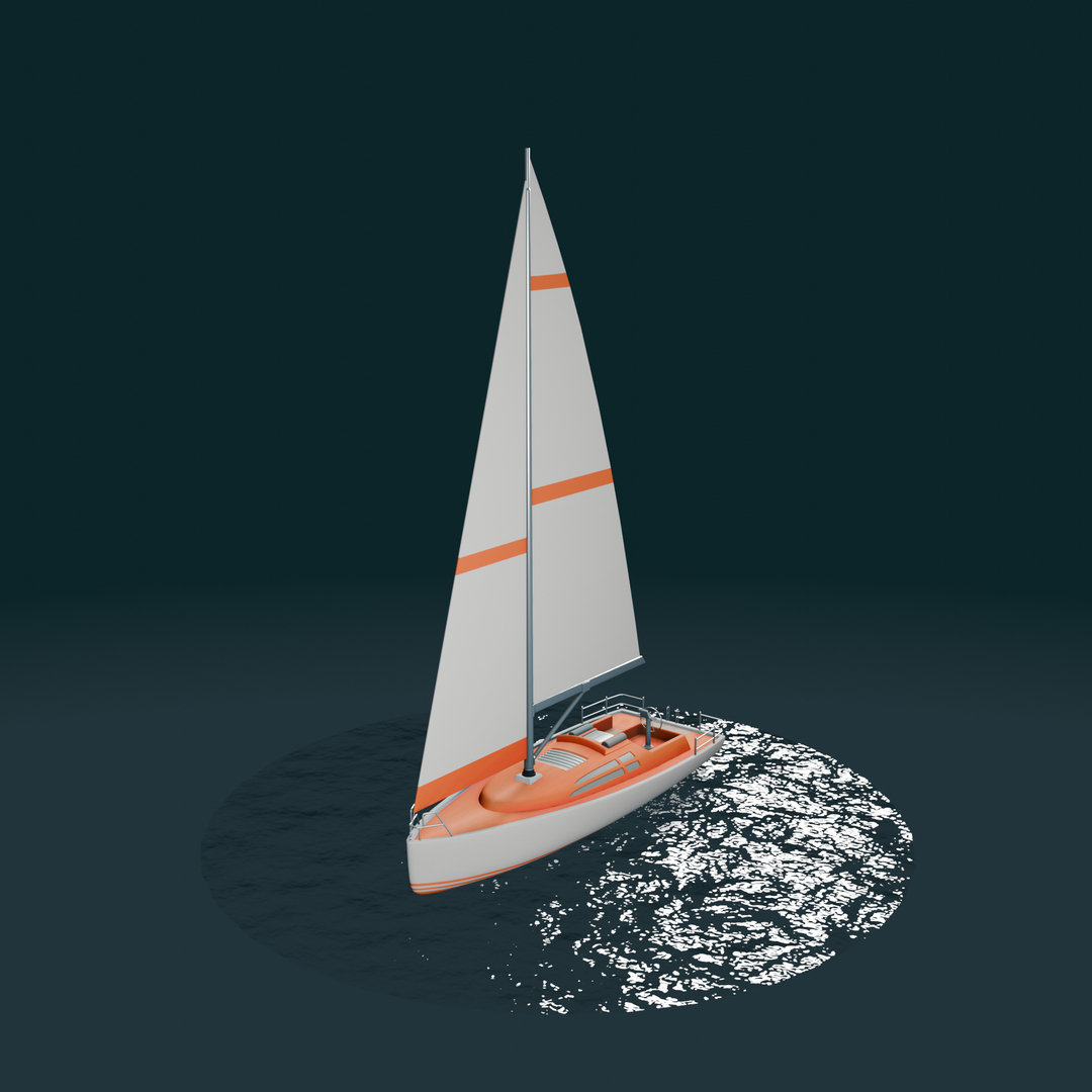 3D Model Sailboat Cartoon 3D Model Stylized - TurboSquid 2325052