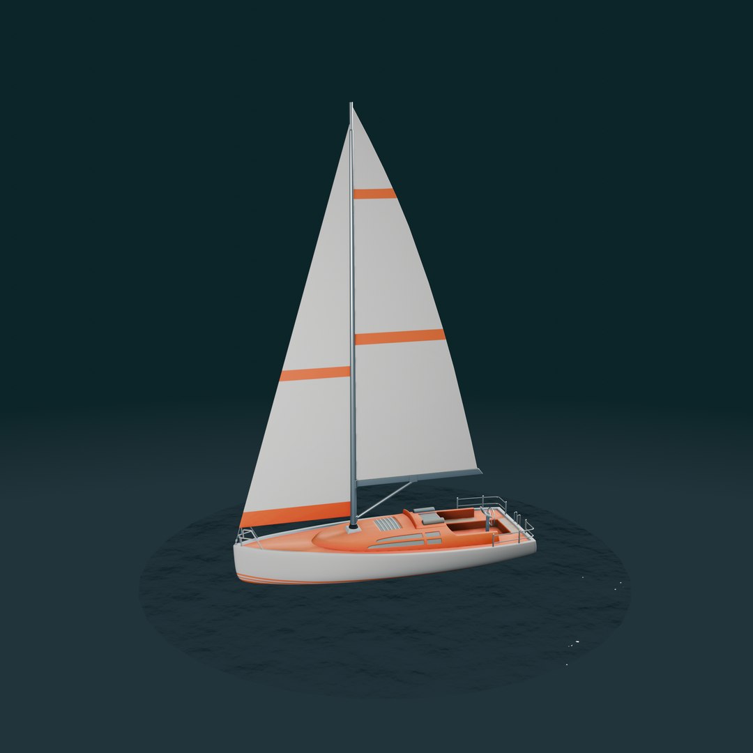 3D Model Sailboat Cartoon 3D Model Stylized - TurboSquid 2325052
