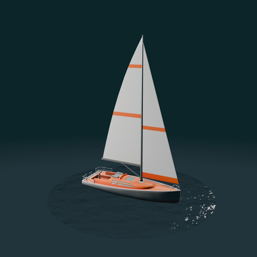 3D Model Sailboat Cartoon 3D Model Stylized - TurboSquid 2325052