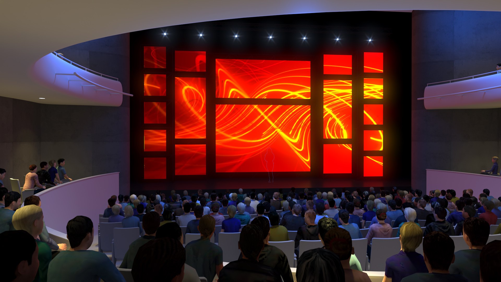 Modern Theater Hall Audience Model - TurboSquid 1670618