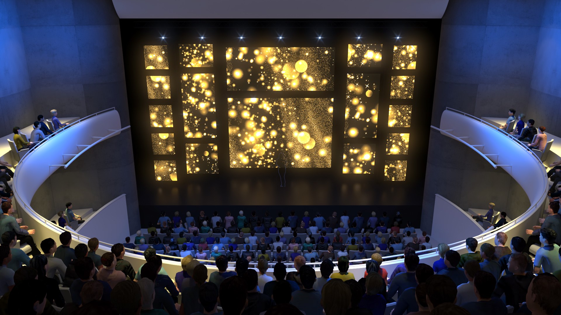 Modern Theater Hall Audience Model - TurboSquid 1670618