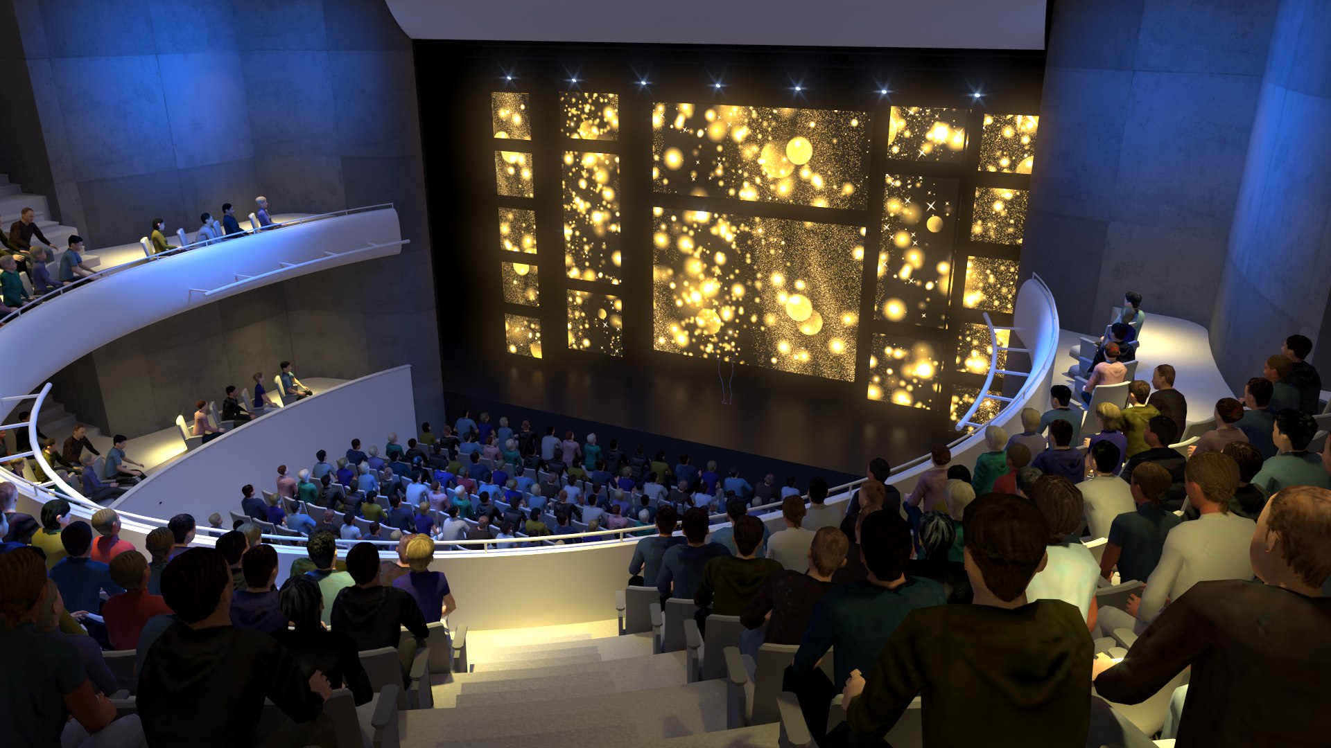 Modern Theater Hall Audience Model - TurboSquid 1670618