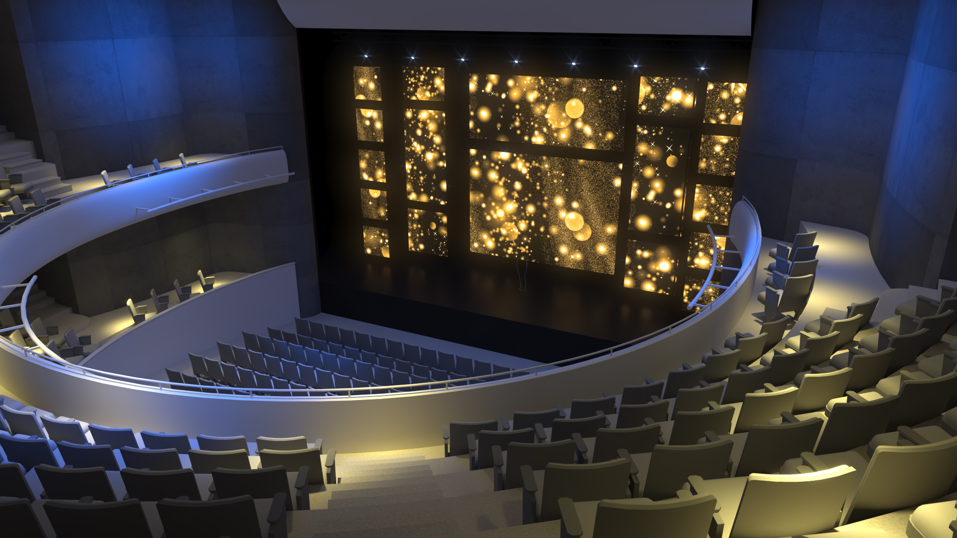 Modern theater hall audience model - TurboSquid 1670618