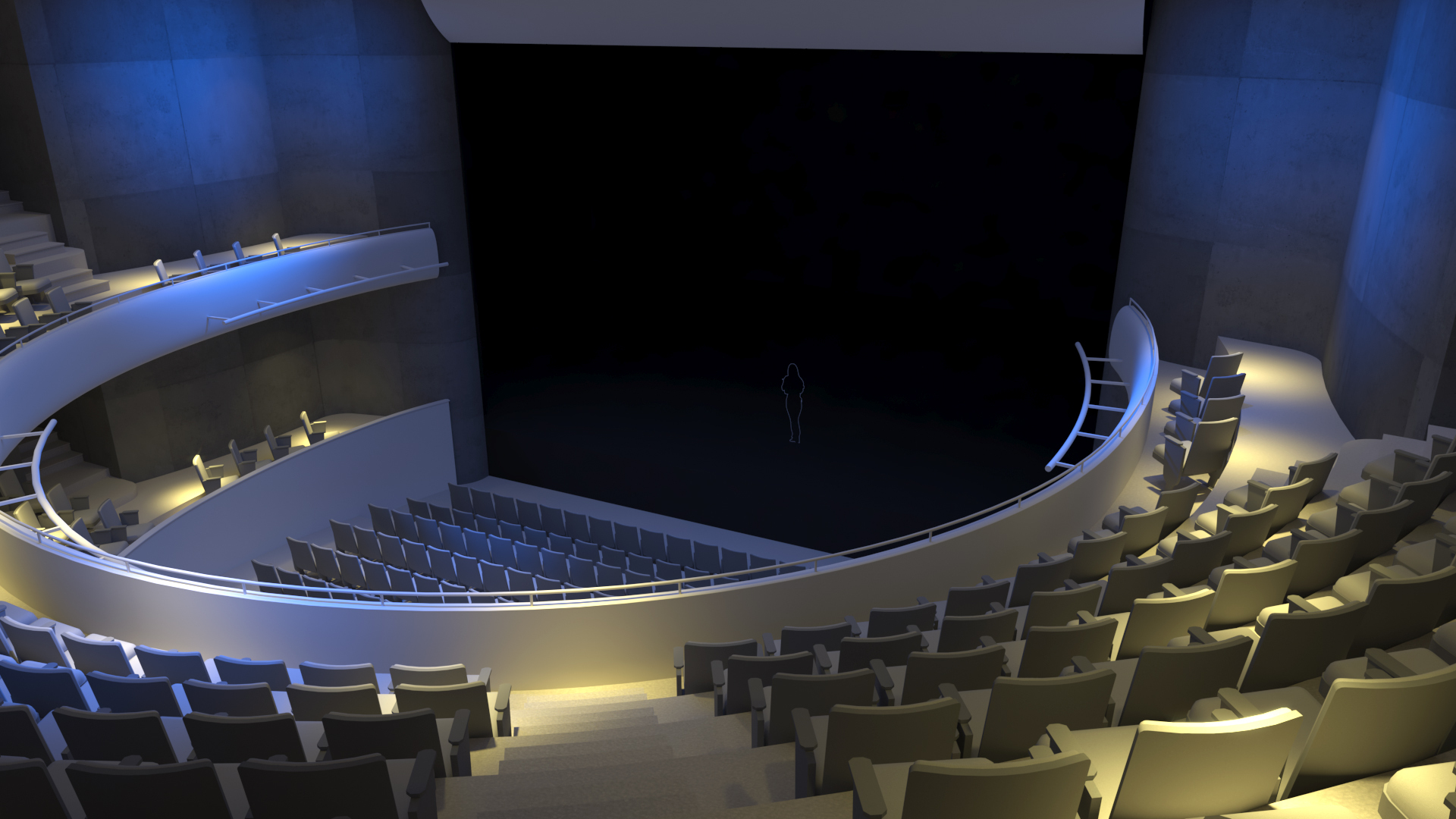 Modern theater hall audience model - TurboSquid 1670618