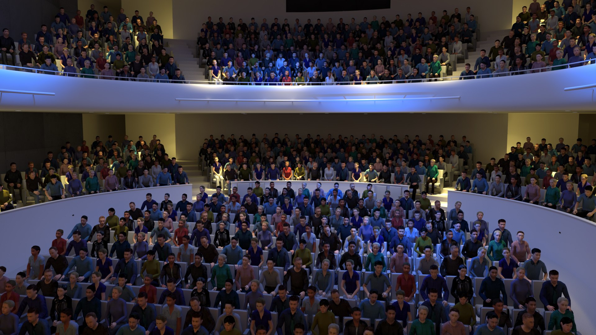 Modern Theater Hall Audience Model - TurboSquid 1670618