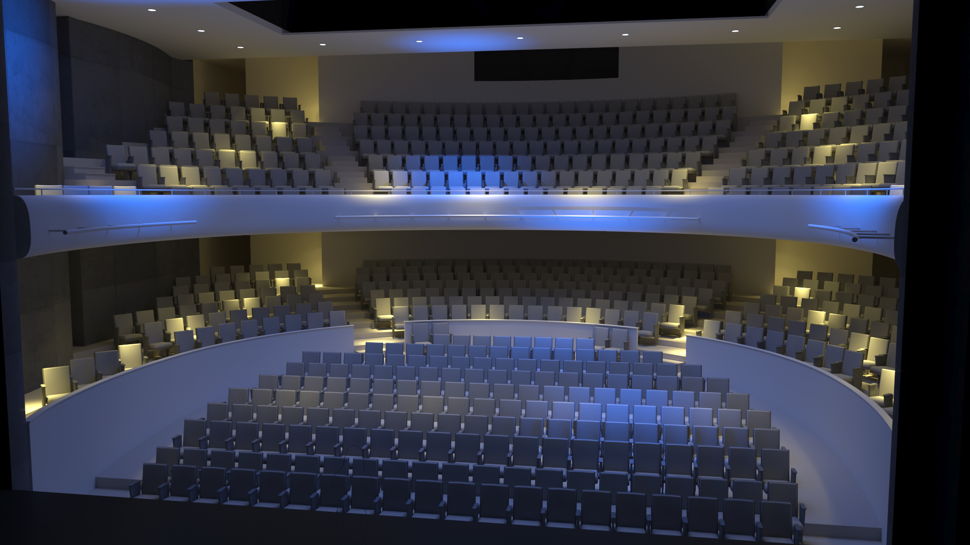 Modern theater hall audience model - TurboSquid 1670618