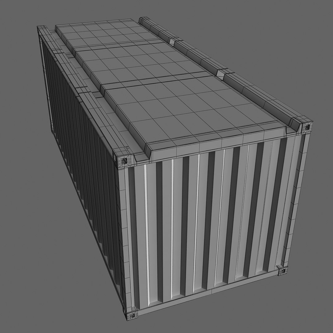 3d model container 20ft