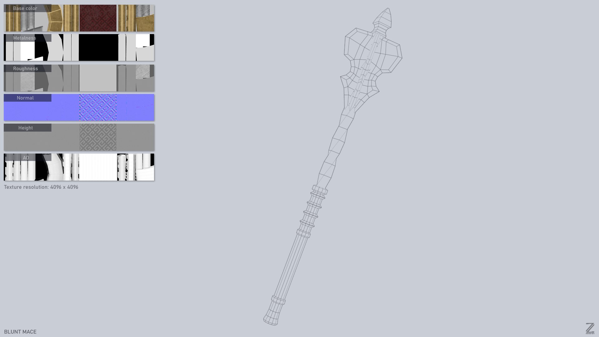 Blunt Mace Model - TurboSquid 2223428