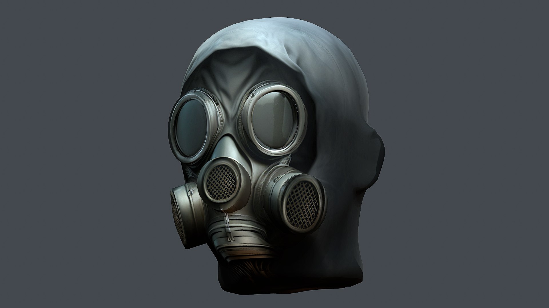 3D Gas mask protection futuristic isolated equipment - TurboSquid 2033316