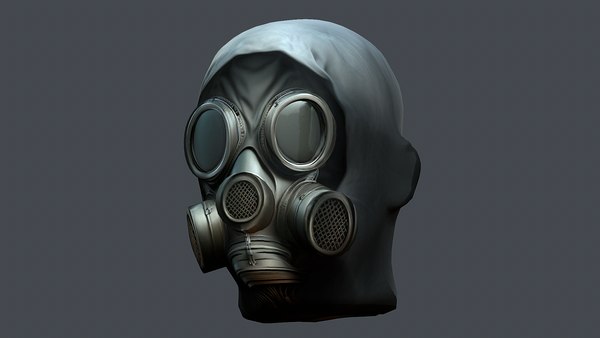 3D Gas mask protection futuristic isolated equipment 3D model ...