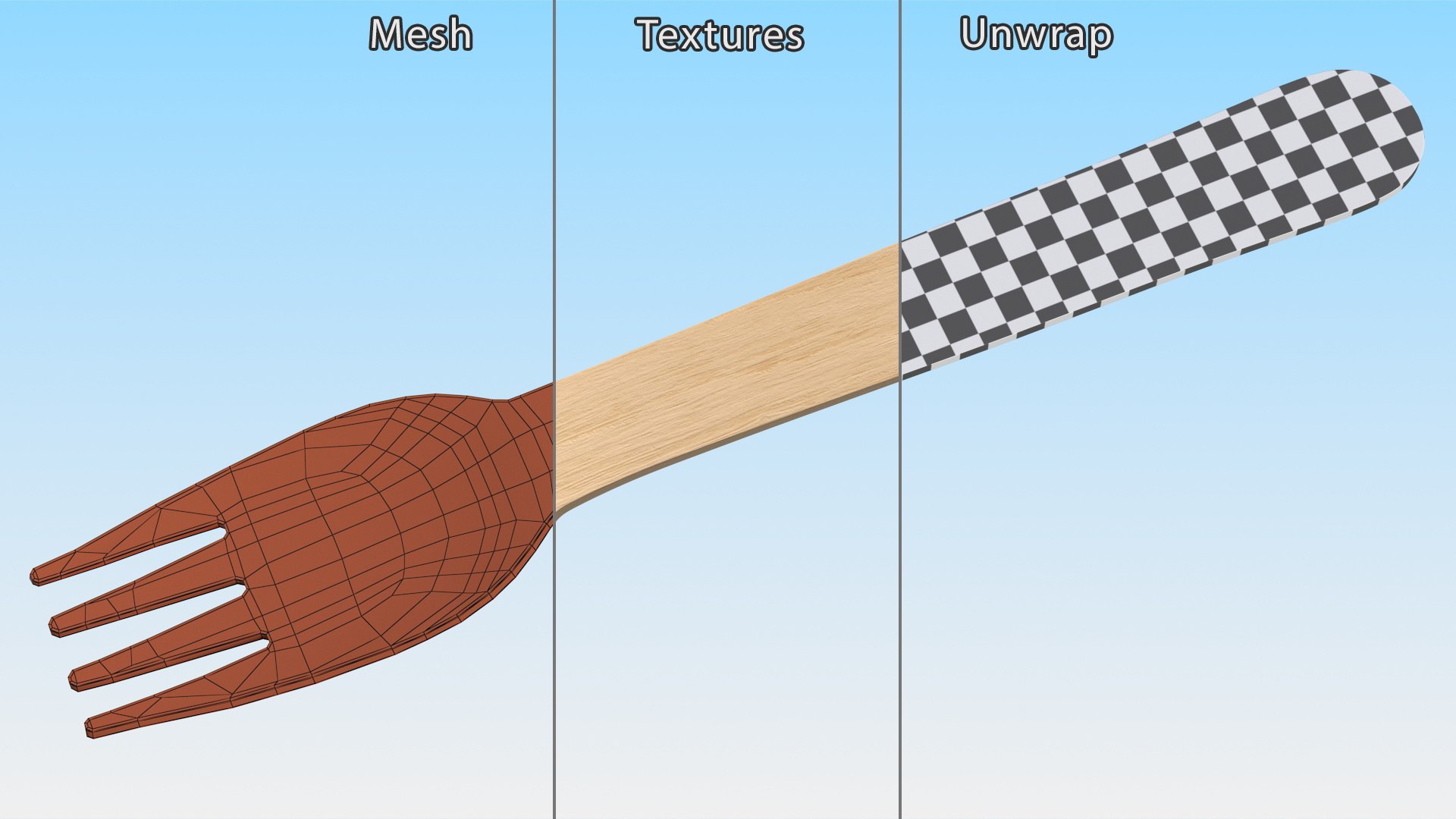 3D Disposable Wooden Fork - TurboSquid 1947838