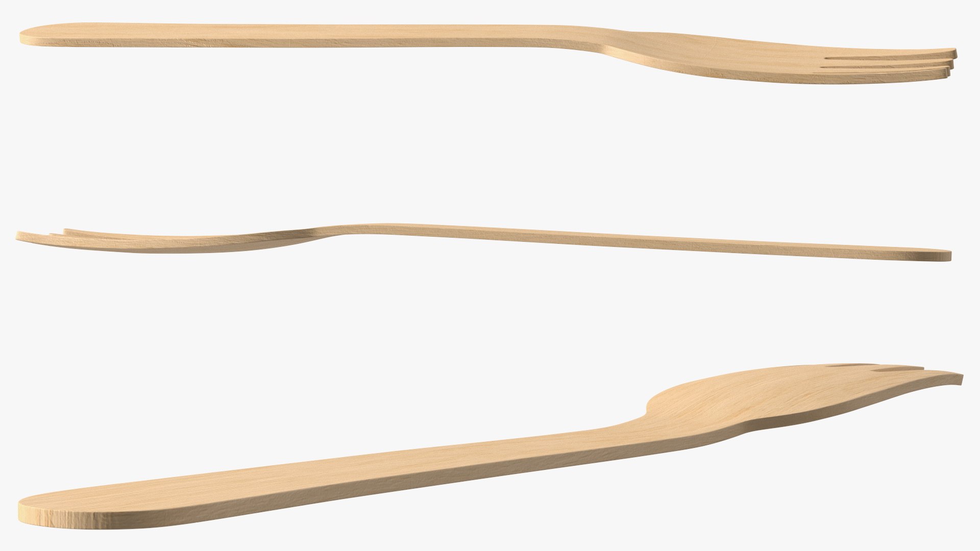 3D Disposable Wooden Fork - TurboSquid 1947838