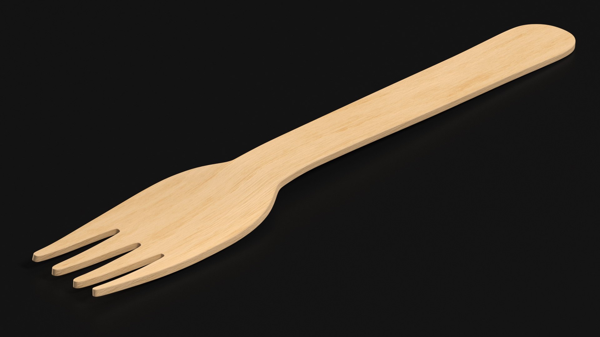 3D Disposable Wooden Fork - TurboSquid 1947838