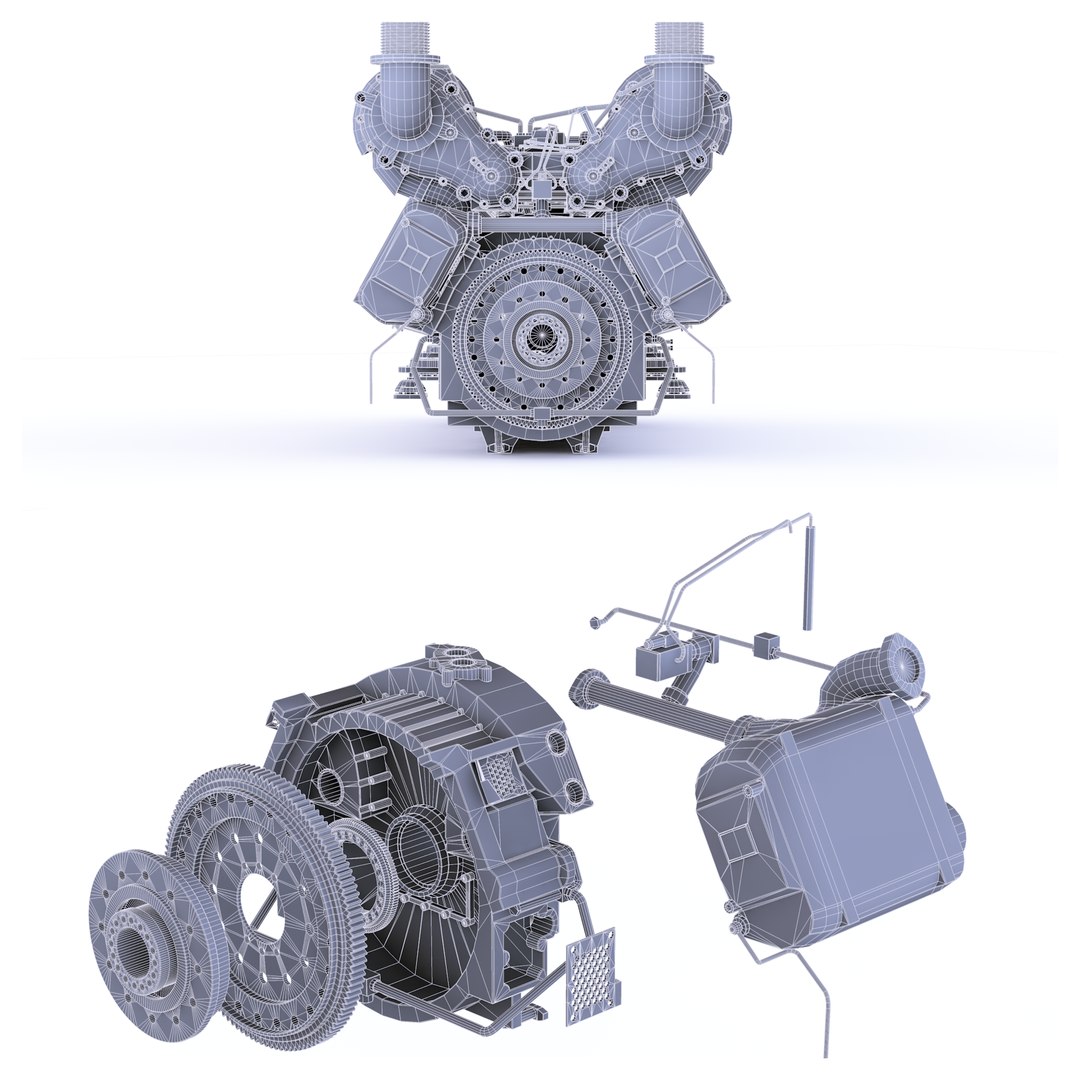 3D 16v4000 Mtu Marine Engine - TurboSquid 1365634