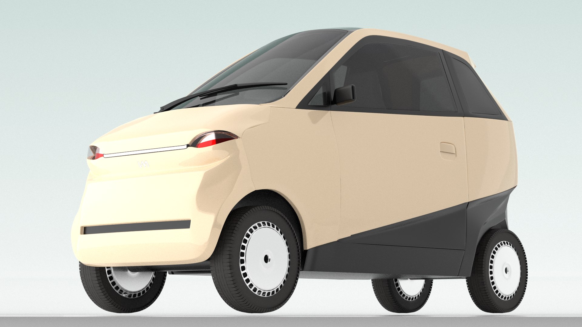 Vayve Mobility EVA Champagne Gold Model - TurboSquid 2204146