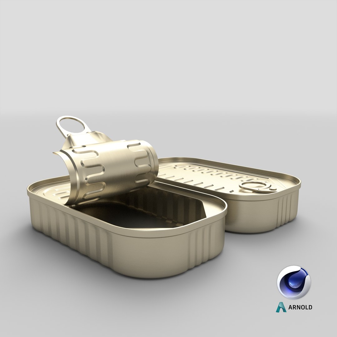 Rectangular Tin Can model - TurboSquid 2025455