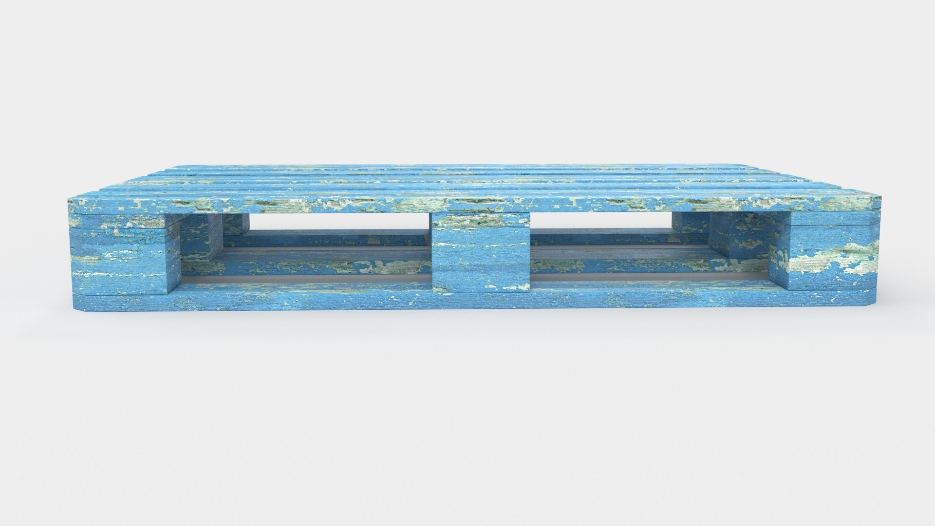 Wood Pallet Blue Painted - PBR Model - TurboSquid 2125953