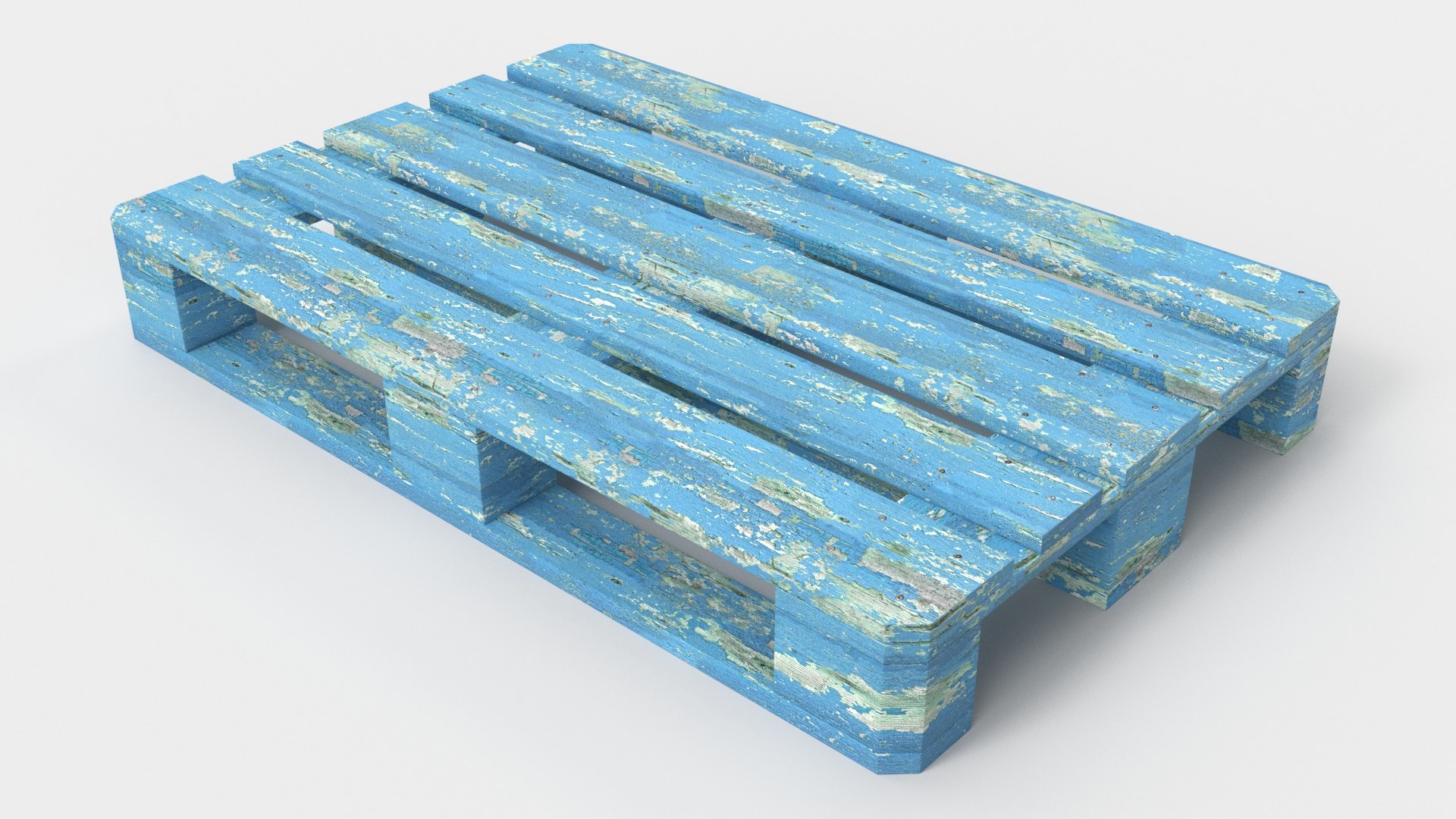 Wood Pallet Blue Painted - PBR Model - TurboSquid 2125953