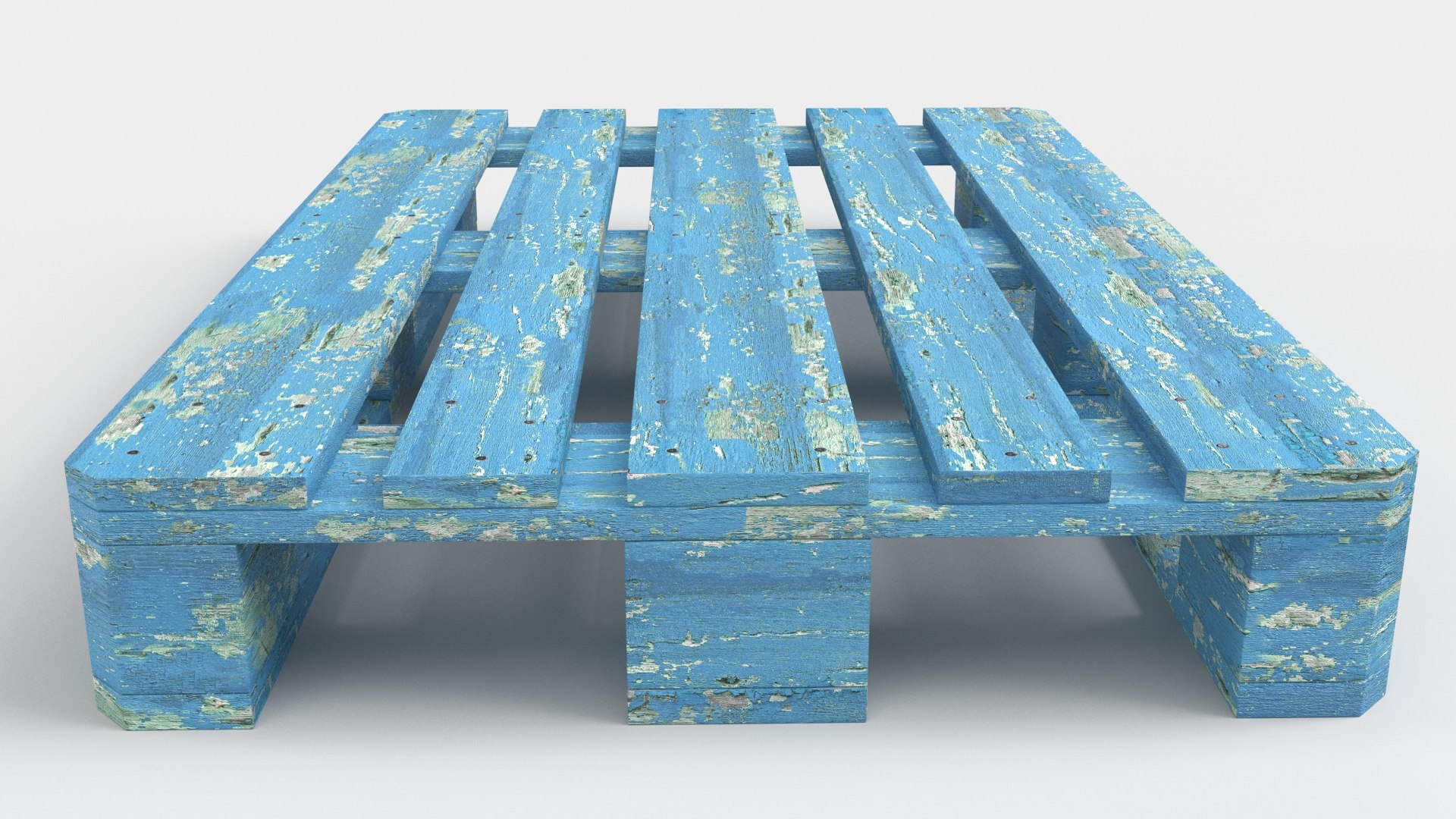 Wood Pallet Blue Painted - PBR Model - TurboSquid 2125953