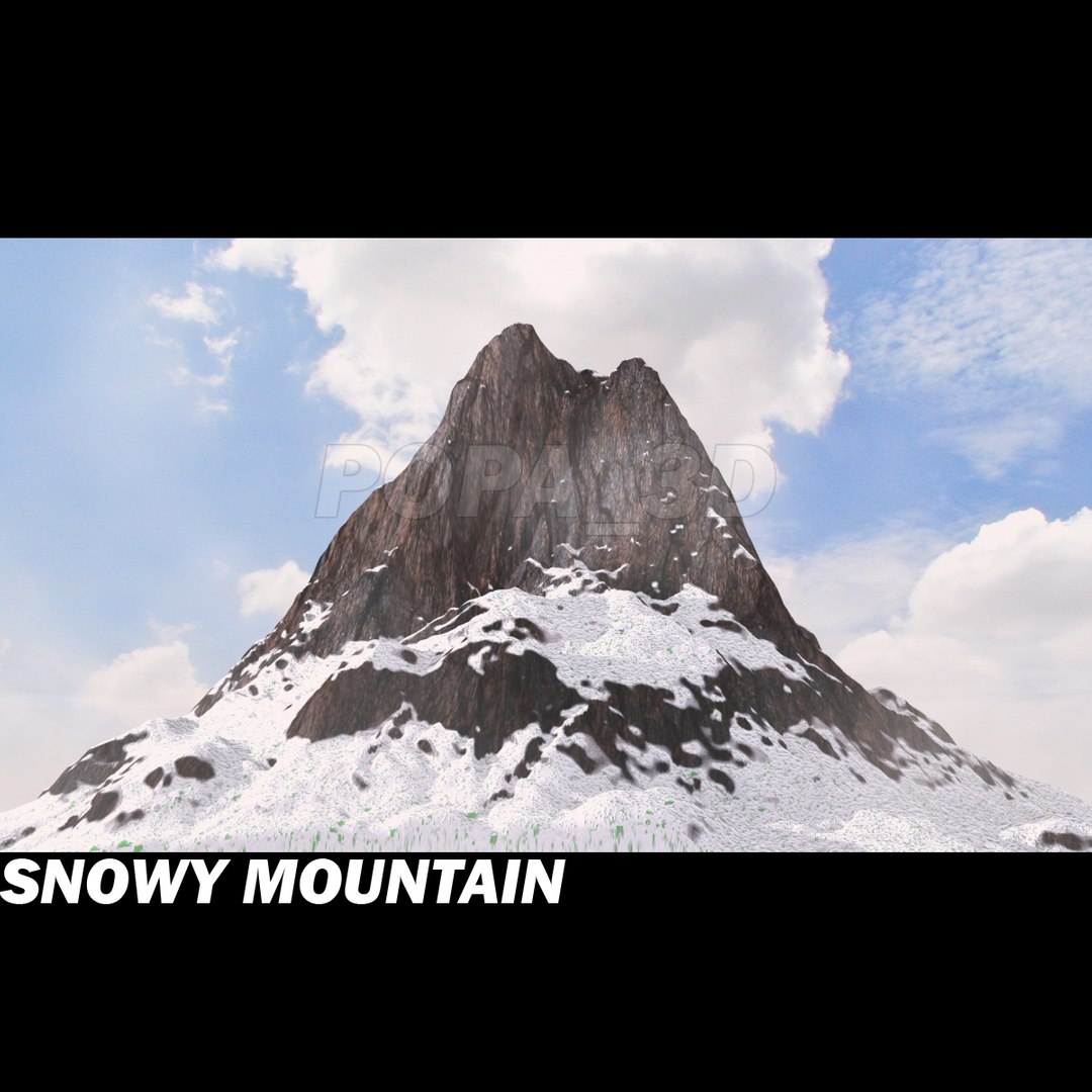 3d Snowy Mountain Model