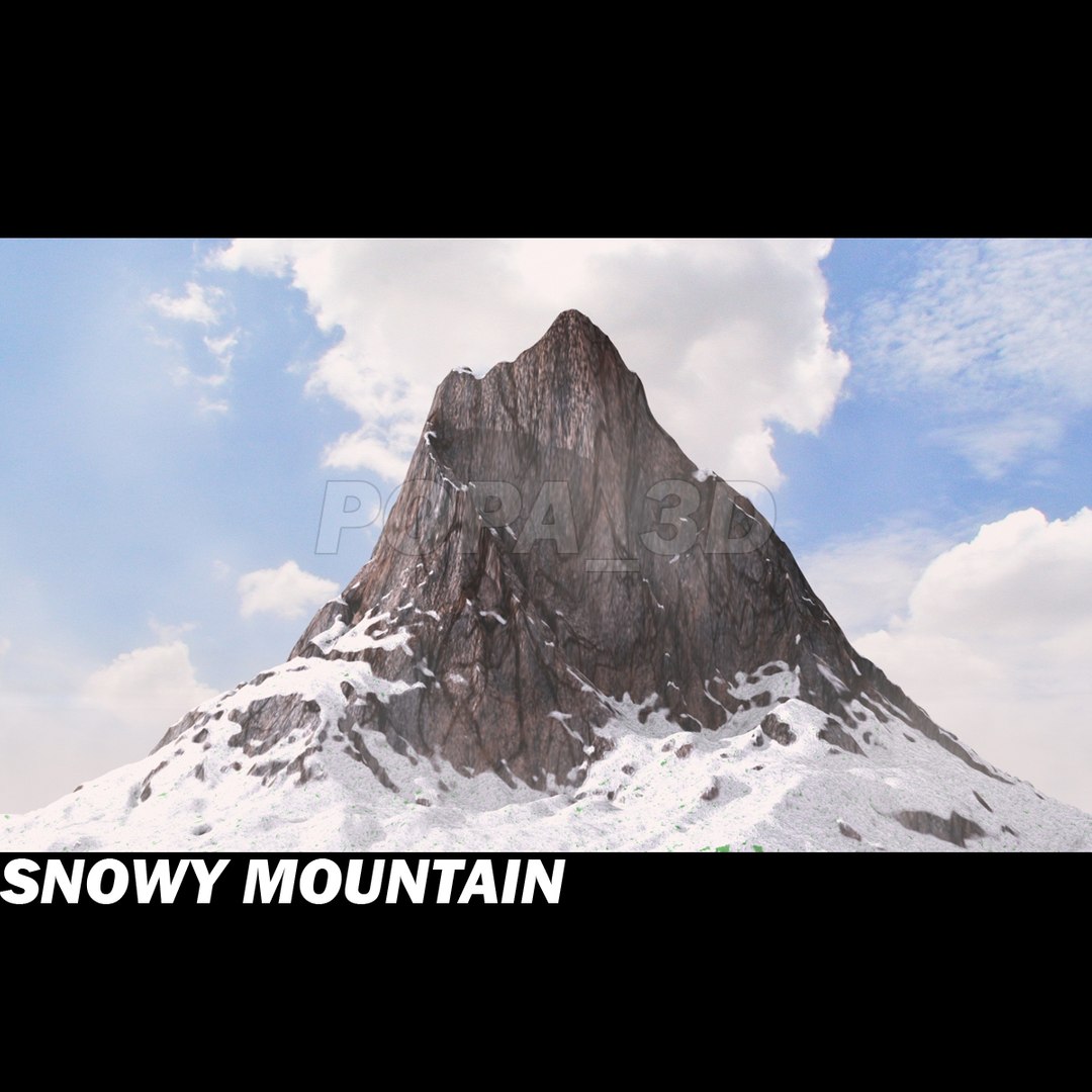 3d Snowy Mountain Model
