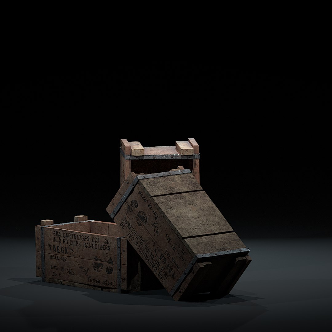 3D wooden crate ww2 model - TurboSquid 1472075